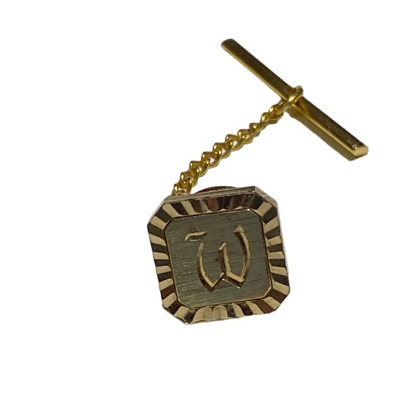 SWANK | Accessories | Vintage Gold Tone Swank Tie Pin With W Monogram ...